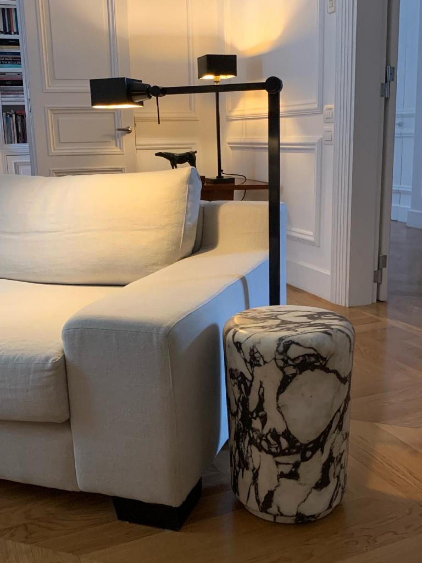 Lorenzo Ciompi - Sculptural Breccia Medicea Marble Stool "Throne of ...