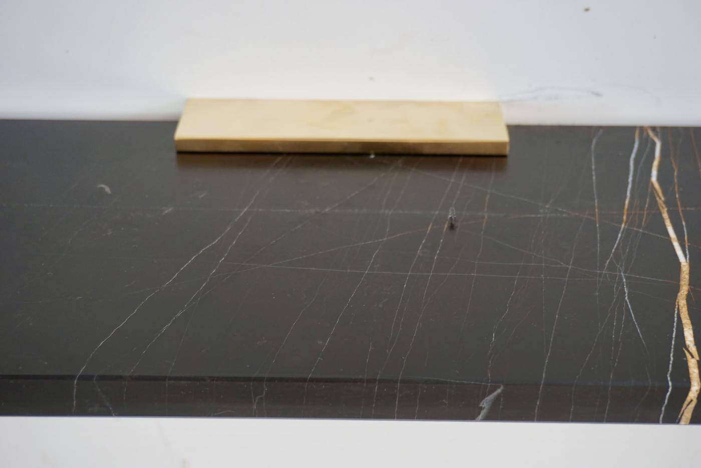 Lorenzo Ciompi - a large wall mounted marble, brass console "Icaro ...