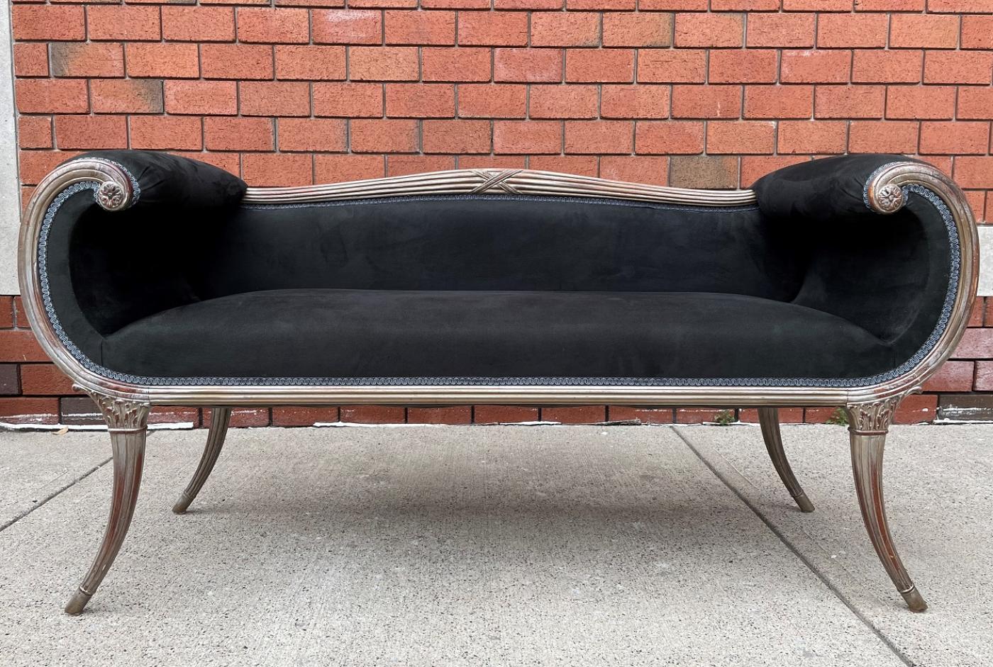 Louis XIV Style Silver Gilt Bench