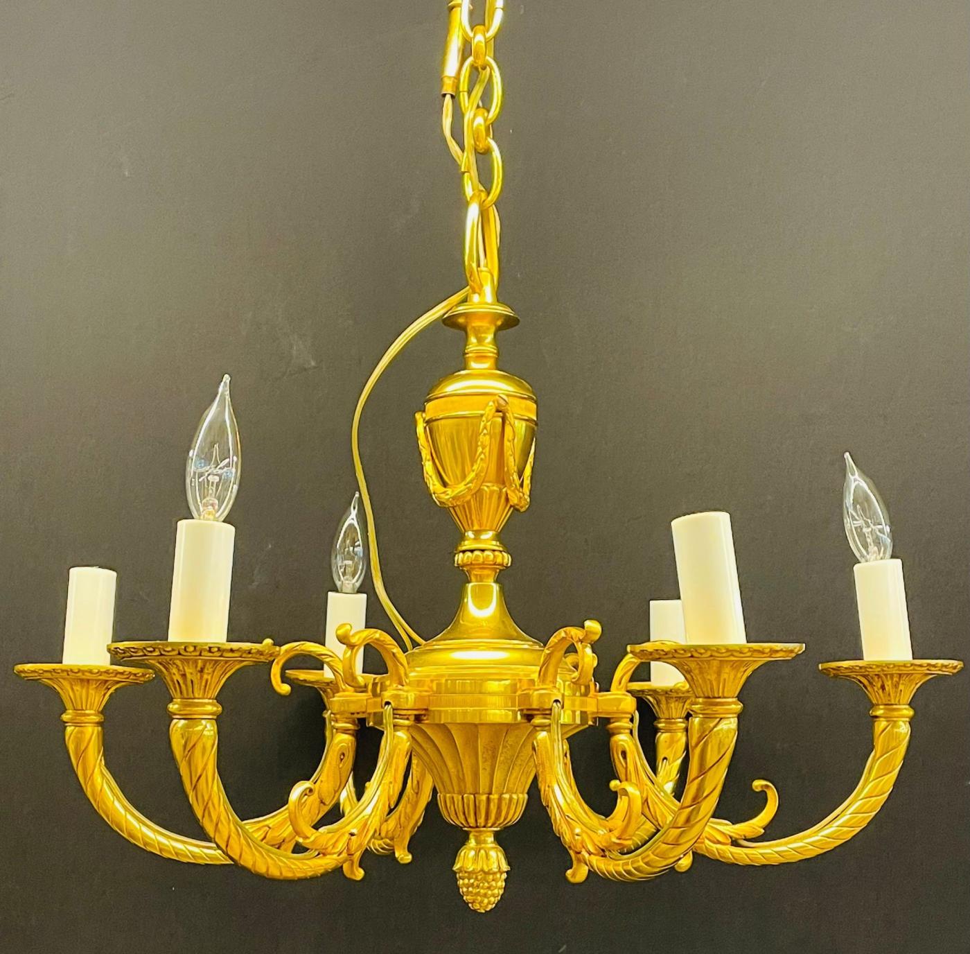 Louis XVI Dore Bronze Chandelier