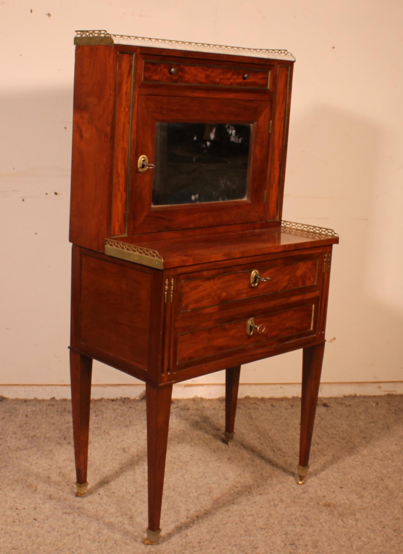 Louis XVI Secretary In Mahogany Called Bonheur Du Jour