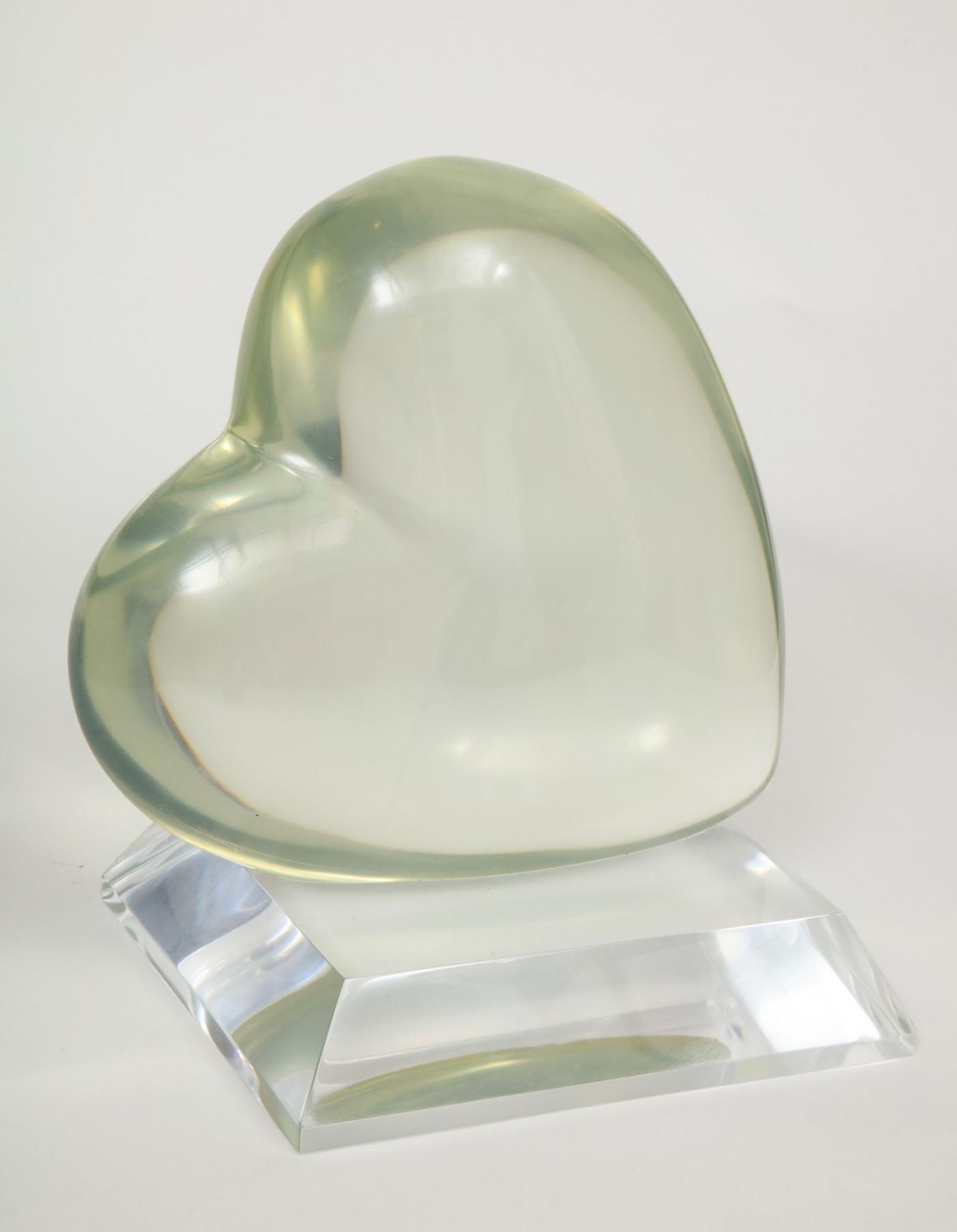 Shlomi Haziza - Lucite Heart Sculpture by Shlomi Haziza