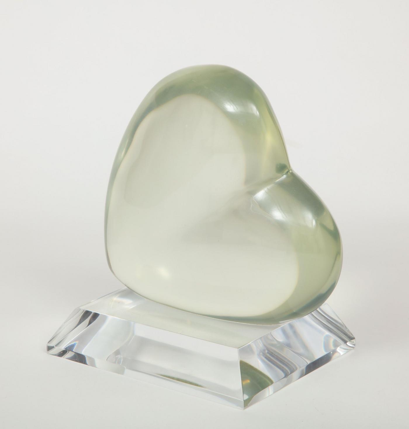 Shlomi Haziza - Lucite Heart Sculpture by Shlomi Haziza