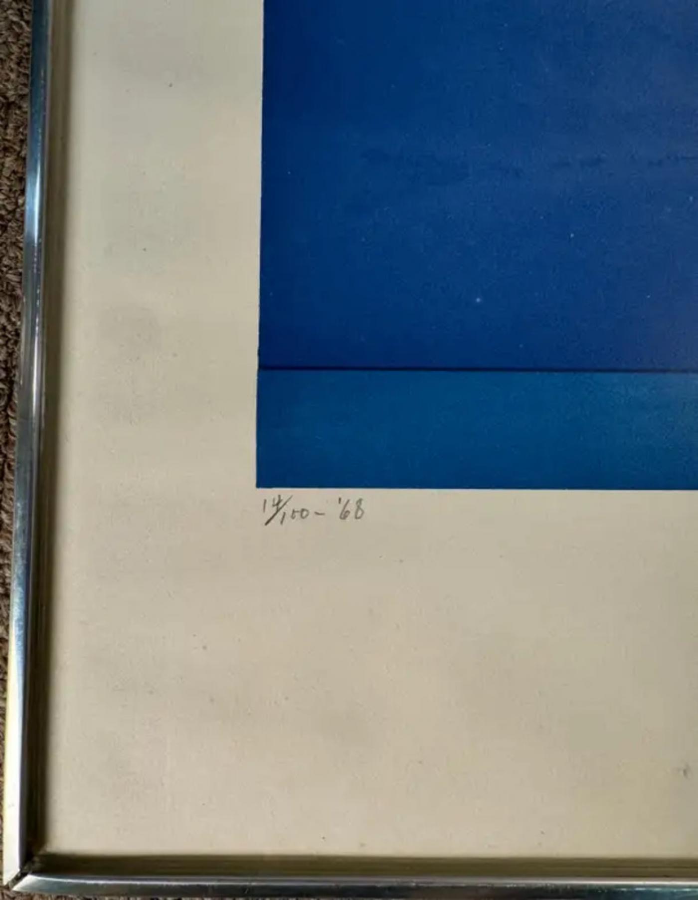 Ludwig R. Sander - “ Dolder Blue “ by Ludwig Sander, MCM serigraph