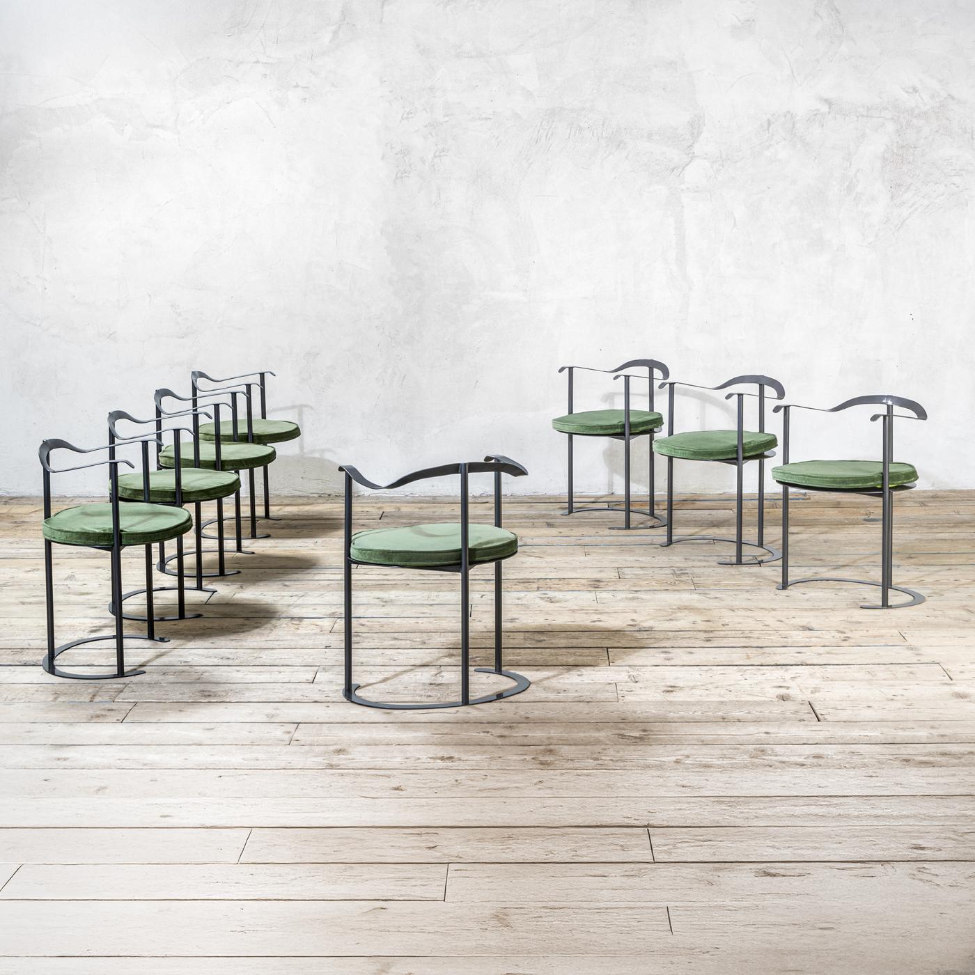 Luigi Caccia Dominioni - Luigi Caccia Dominioni for Azucena 8 Chairs ...