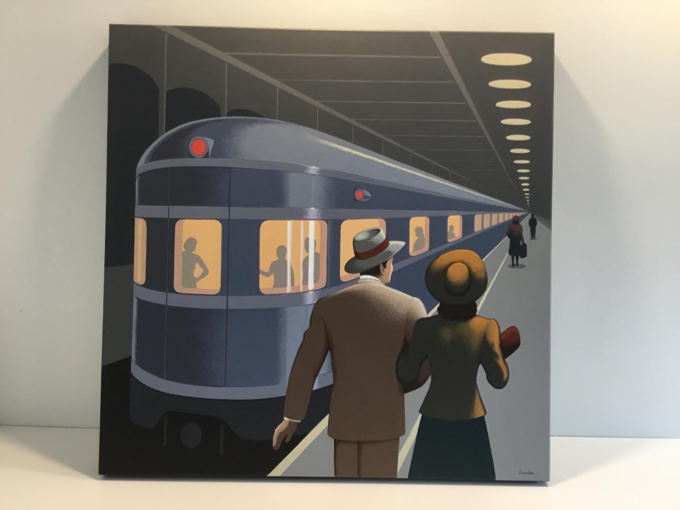 Lynn Curlee - ALL ABOARD - Original painting by Lynn Curlee