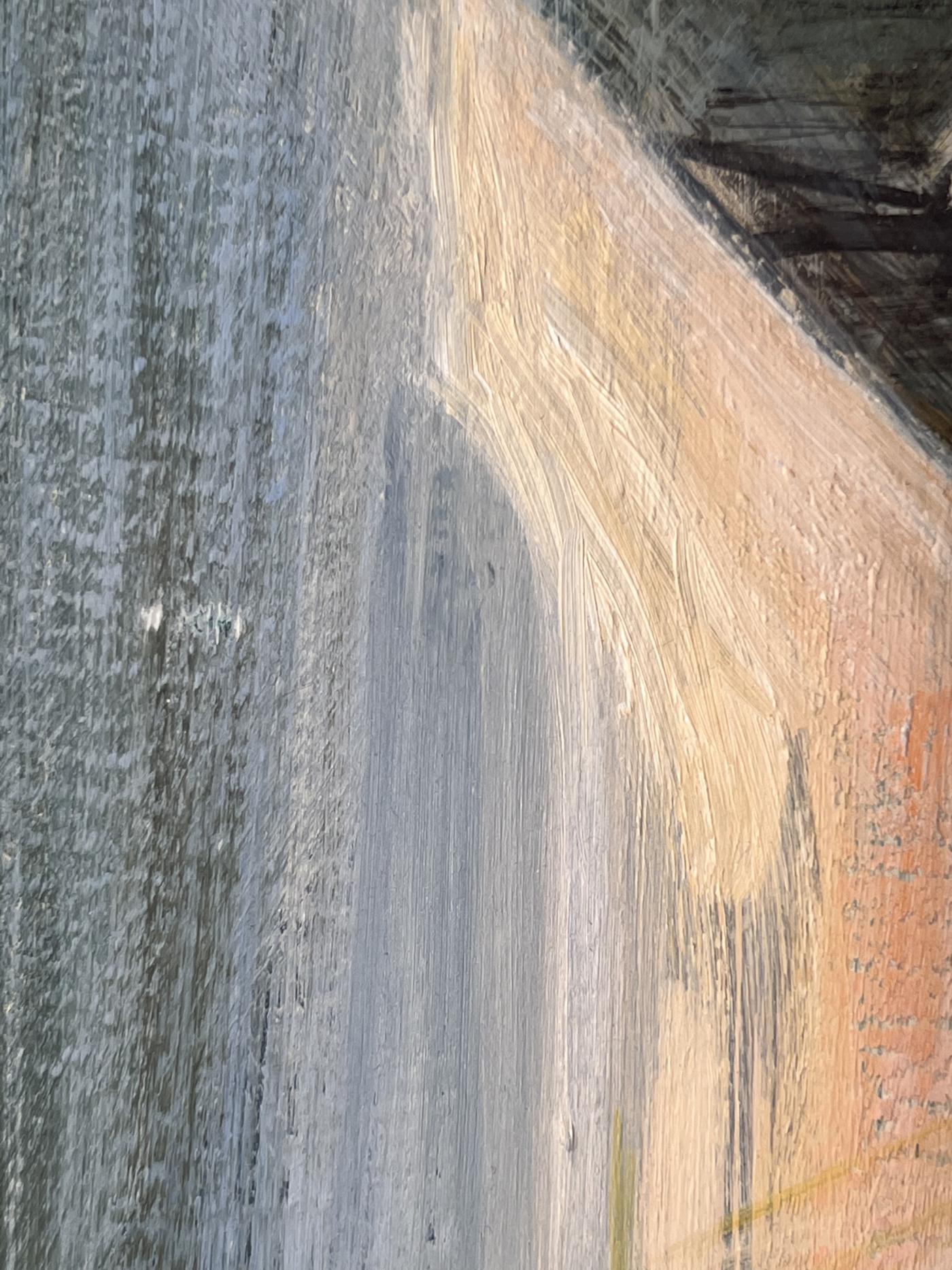 MID CENTURY CUBISTIC ABSTRACT PAINTING SIGNED