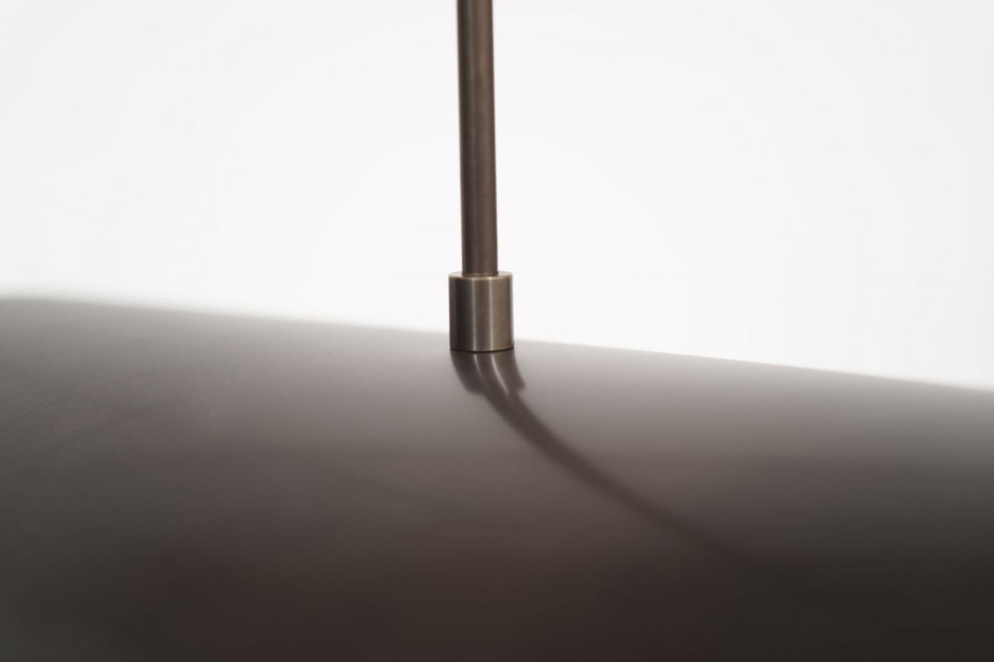 Montera Biomorphic Pendant Light in ORB and Blown Glass