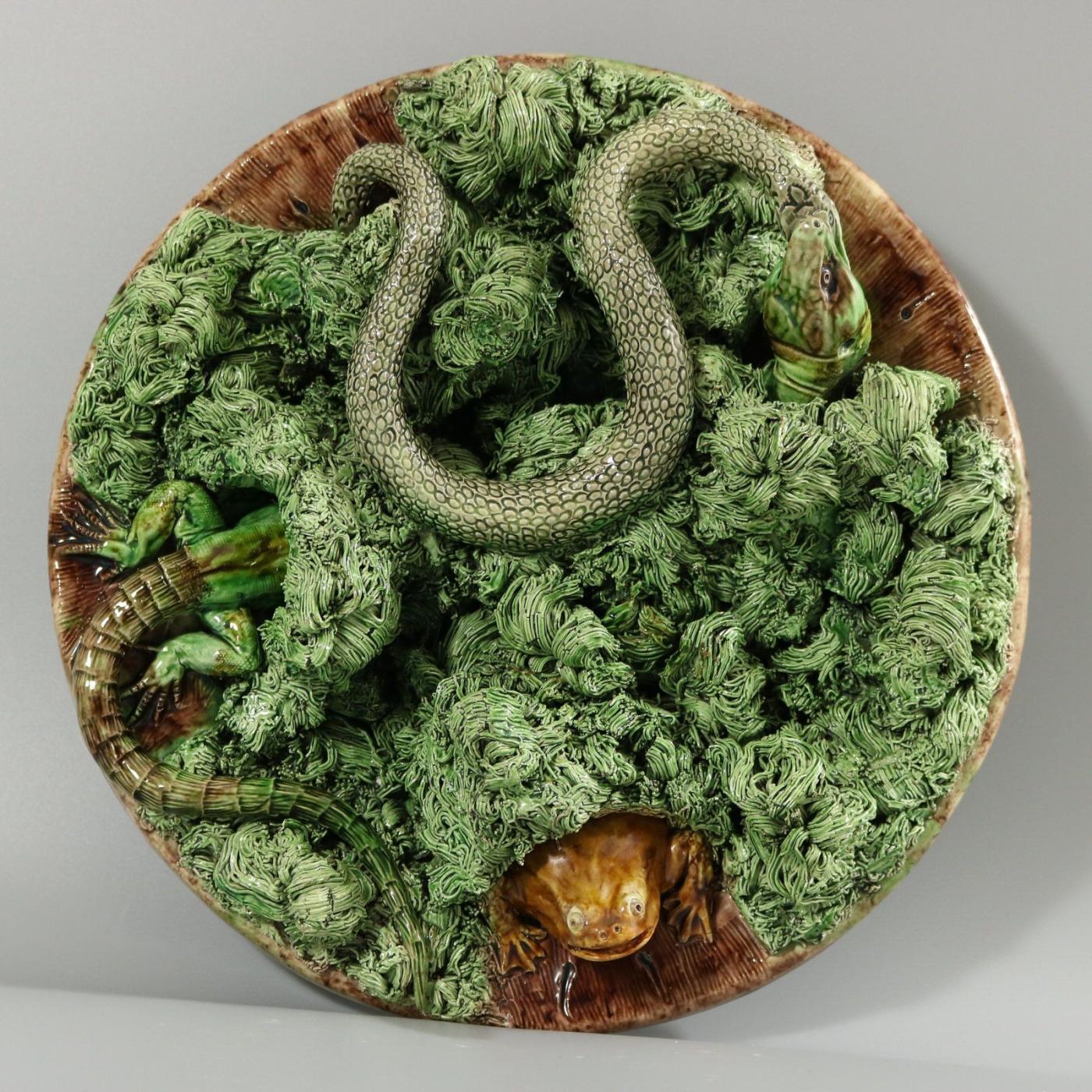 Palissy Ware / Palissy Majolica - Mafra Palissy Majolica Lizard & Snake ...