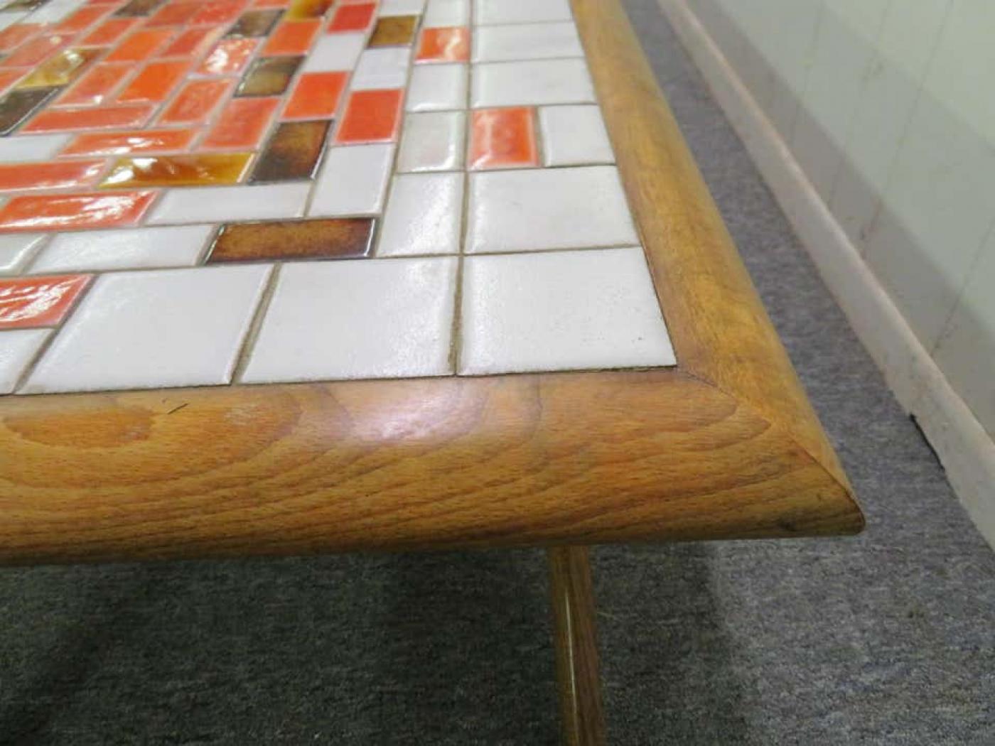 Magnificent Tile Top Coffee Table, Mid-Century Modern
