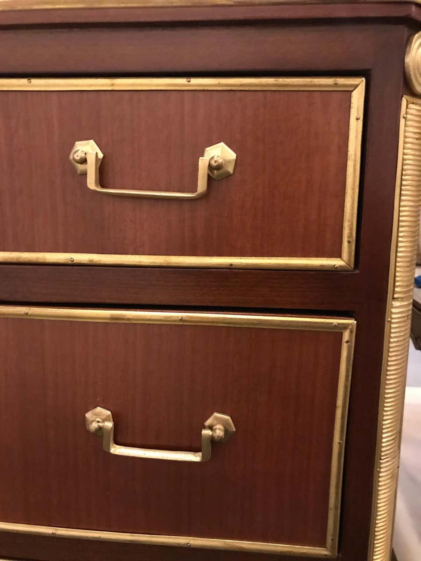 Mahogany Double Step Up Russian Neoclassical Style Commodes / Night ...