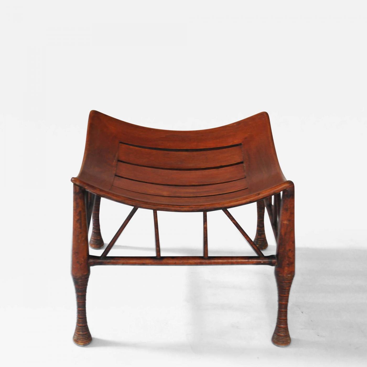 Mahogany Thebes Stool