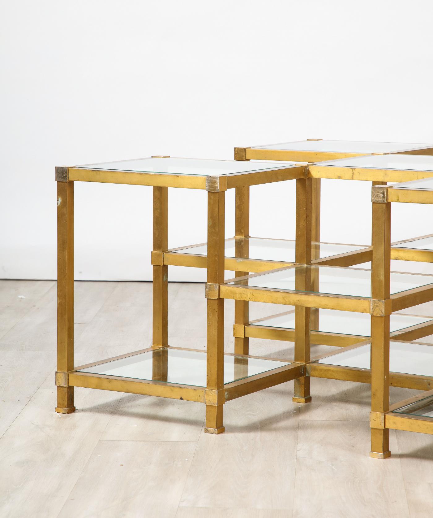Maison Charles - Maison Charles Brass and Glass Coffee Table, France ...