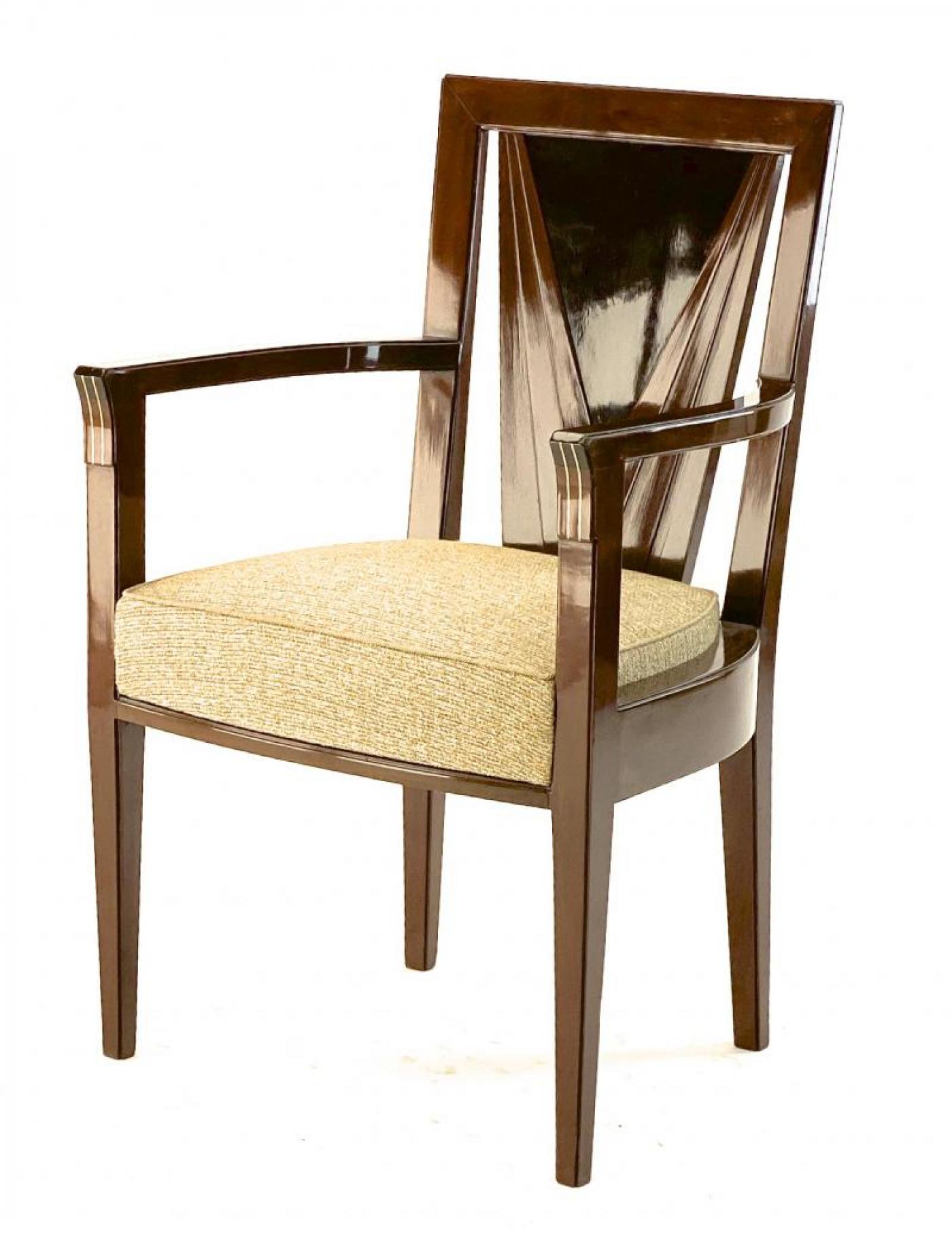 Maison Dominique - Maison Dominique Stamped rarest Art Deco arm chair