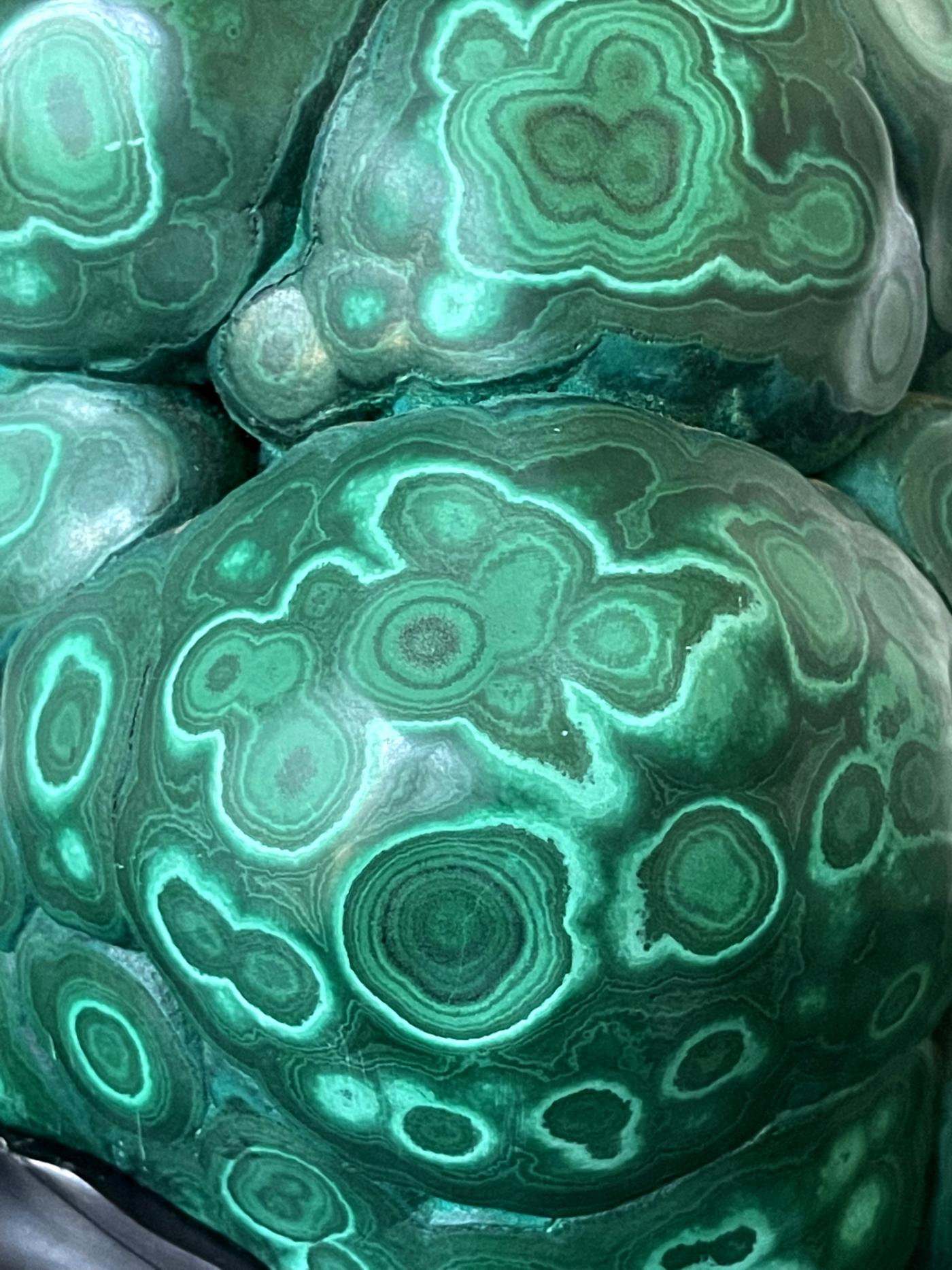 Malachite Rock on Display Stand as a Chinese Scholar Stone