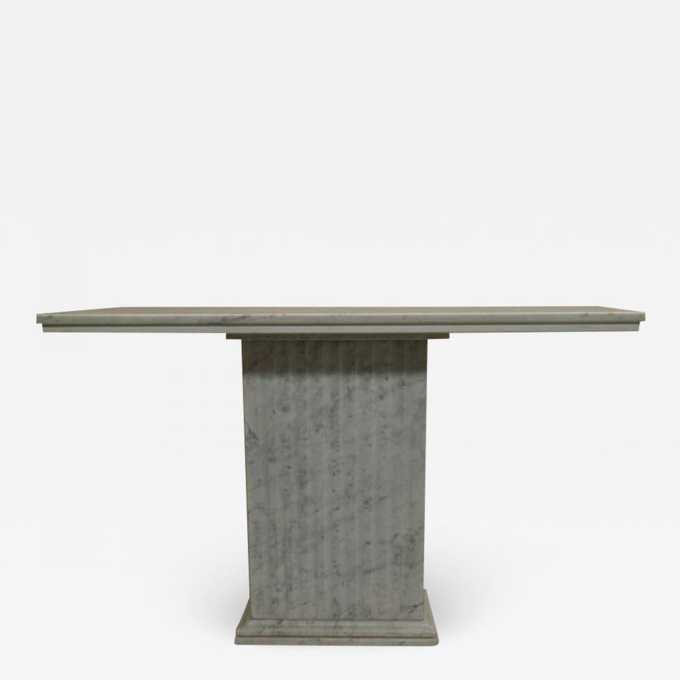 Marcel Breuer - 2 Italian Mid-Century Modern Carrara Marble Consoles ...