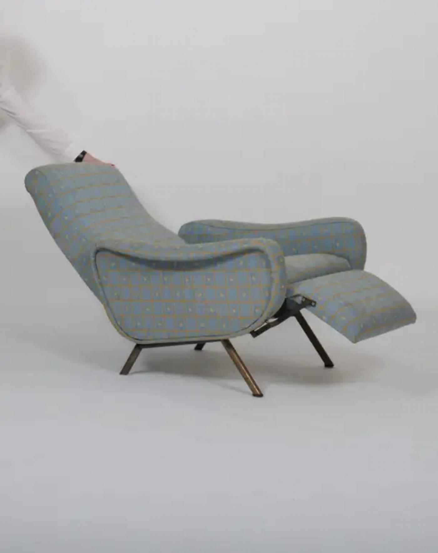 Marco Zanuso - Rare original fabric Marco Zanuso 'Lady' chairs ...
