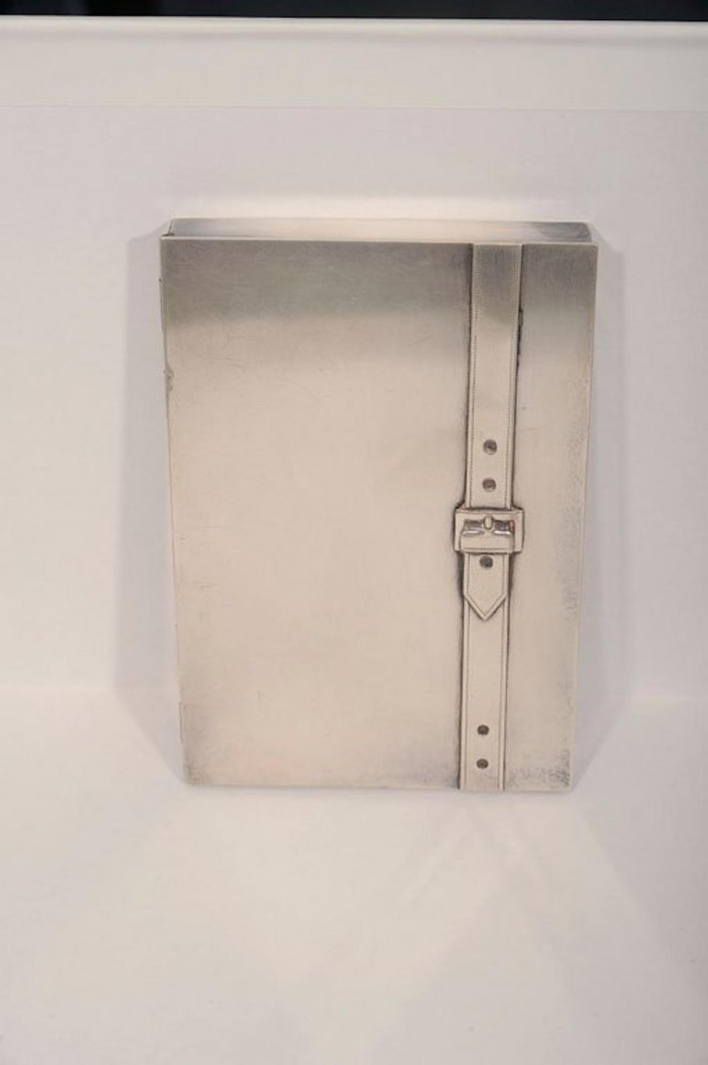 Maria Pergay - Maria Pergay Small Silver Plated Box with Buckle Detail