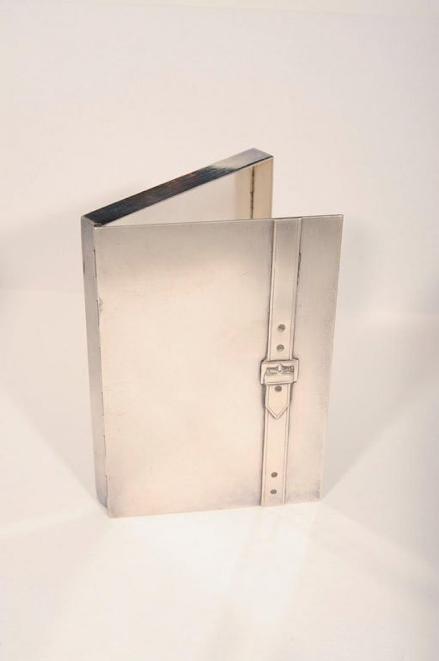 Maria Pergay - Maria Pergay Small Silver Plated Box with Buckle Detail