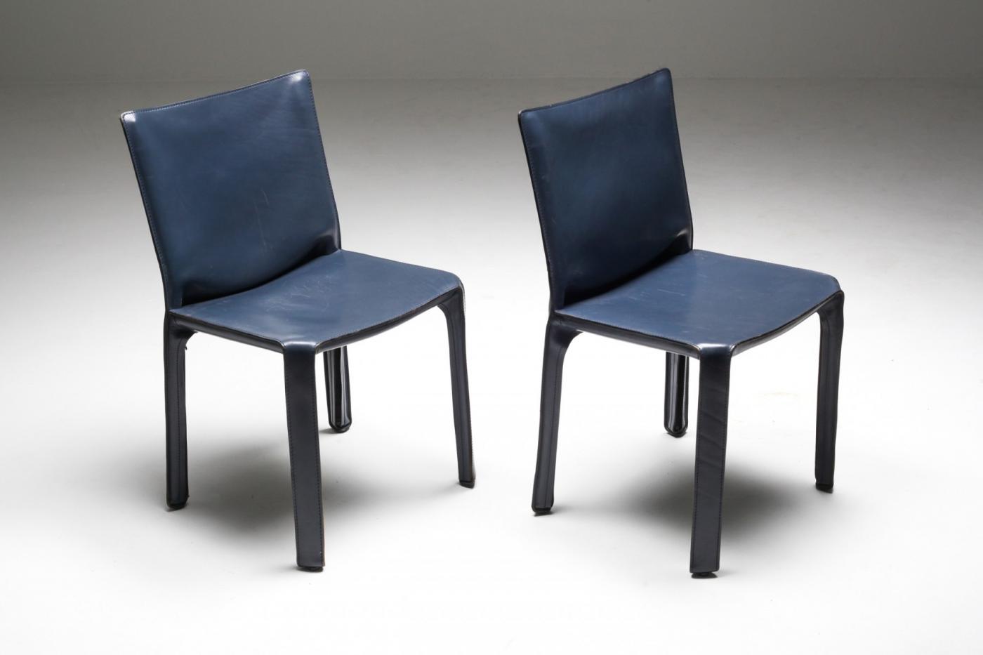 Mario Bellini - Cassina Blue CAB Chairs - 1970's