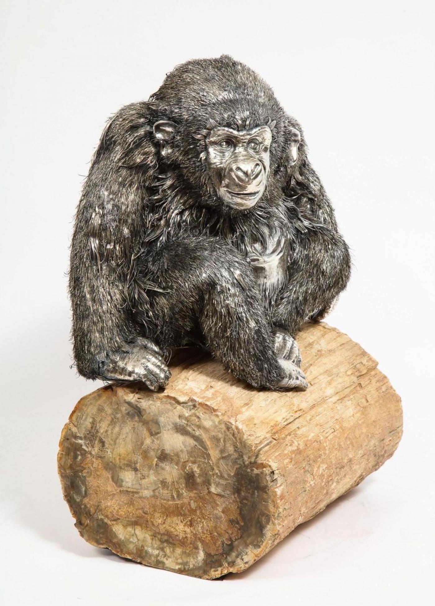 Mario Buccellati, a Rare and Exceptional Italian Silver Gorilla Monkey ...