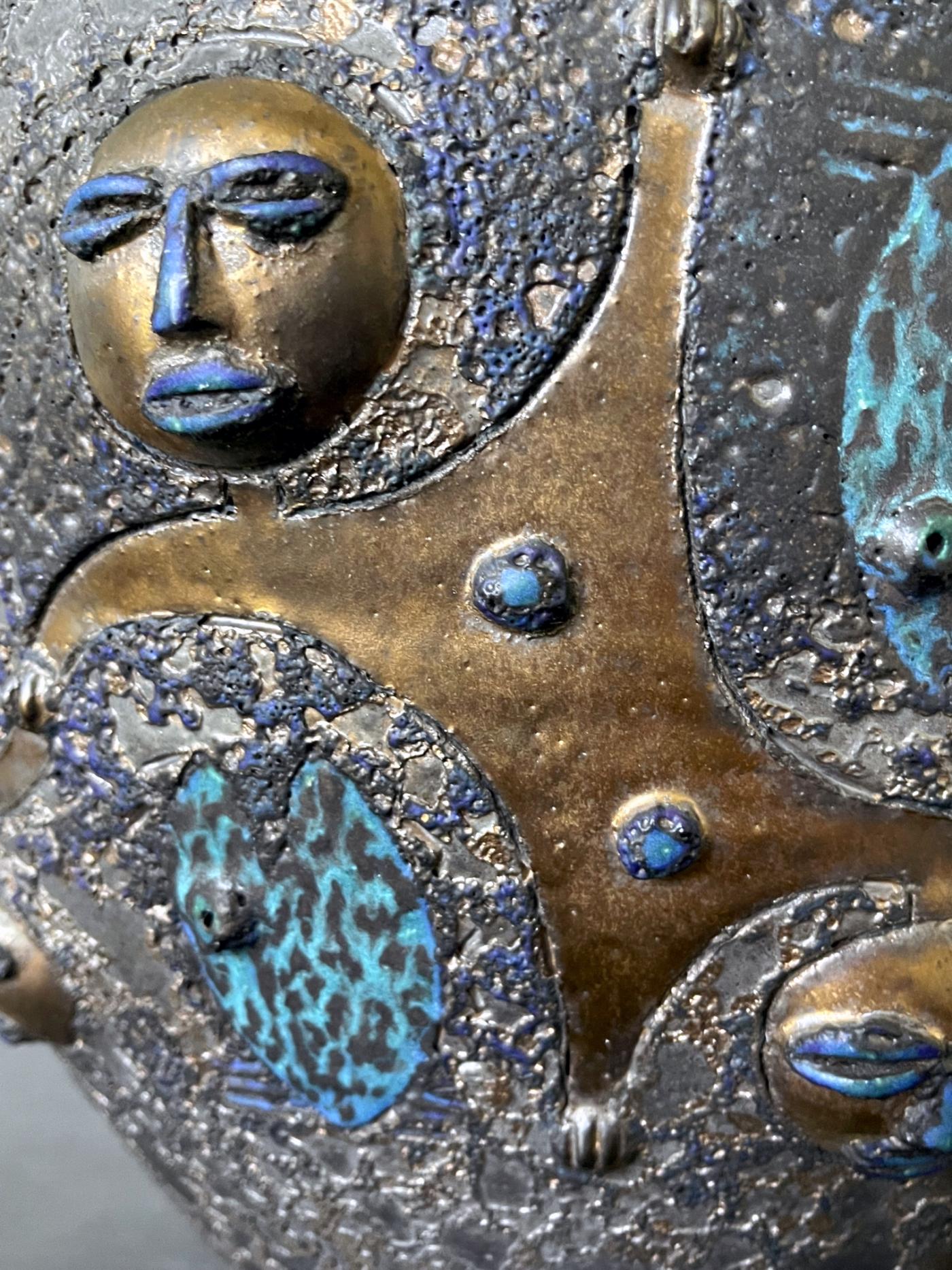 Mary Scheier - Large Glazed and Sculpted Ceramic Vessel by Mary and ...