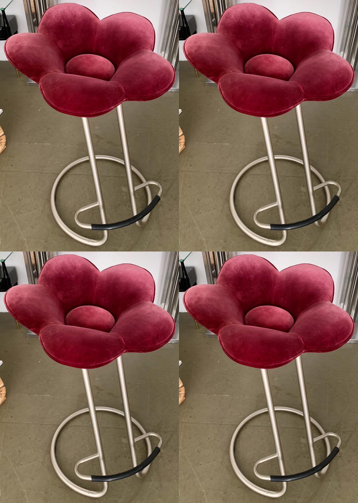 Masanori Umeda - Set of 4 Soshun Flower Bar Stools by Masanori Umeda for Edra. Italy, 1990s