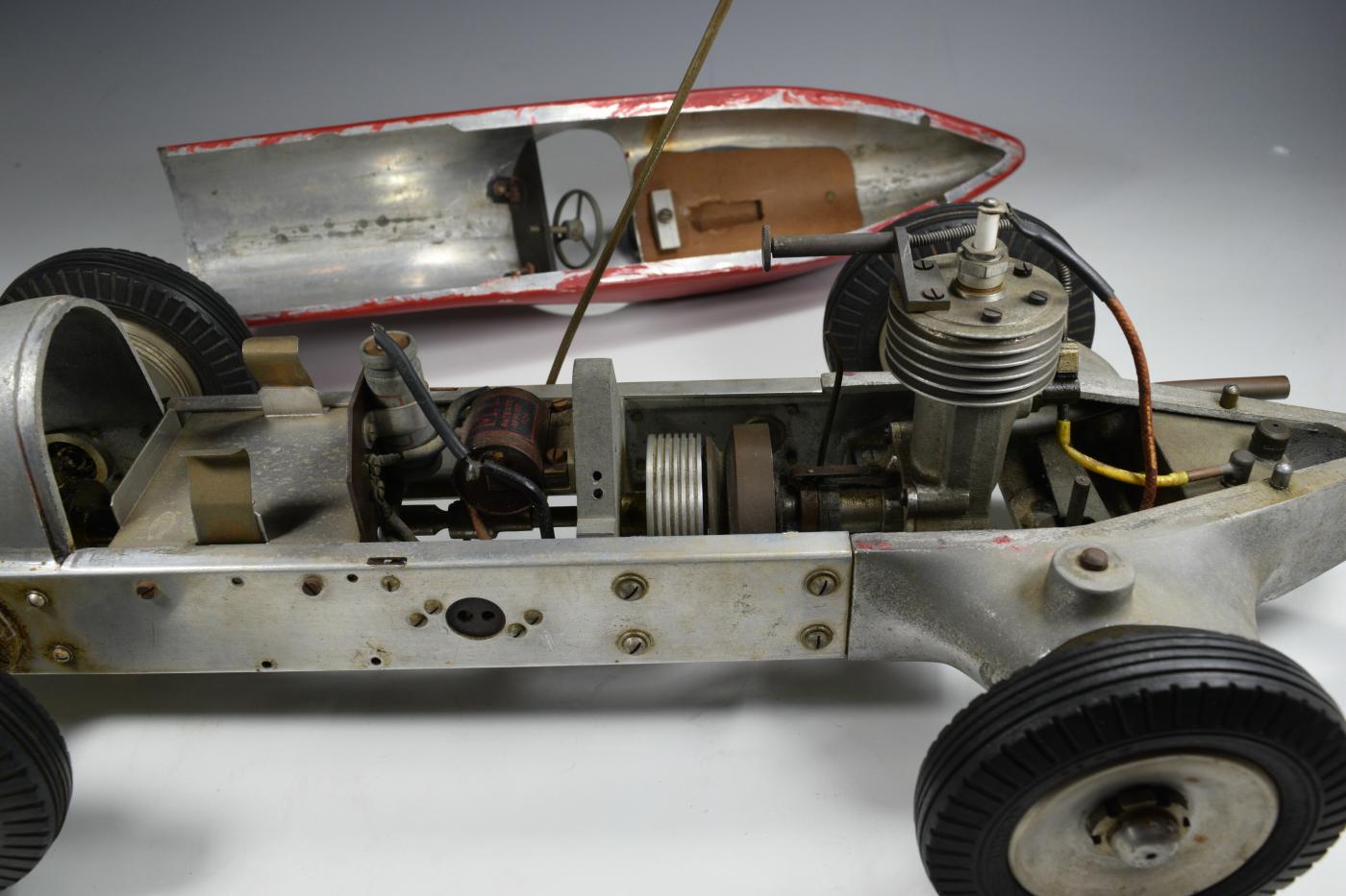 Maserati Tether Race Car Model Gas Powered Aluminum England 1947