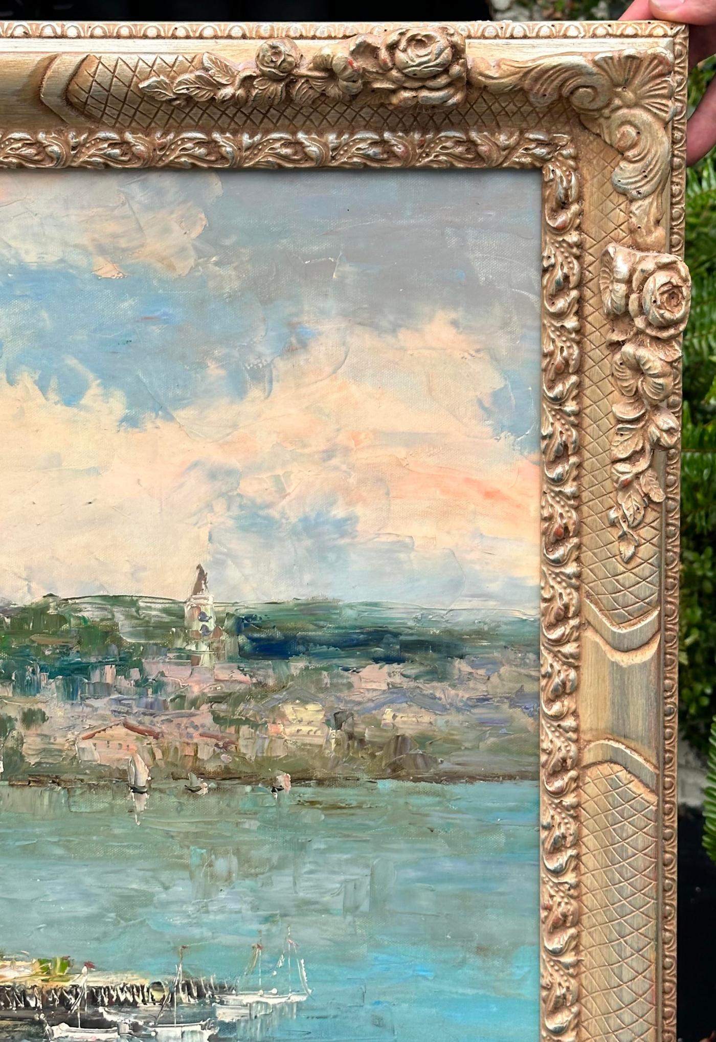 Matt Thomas - Huge Matt Thomas Italian Seascape Oil Painting - Merritt ...
