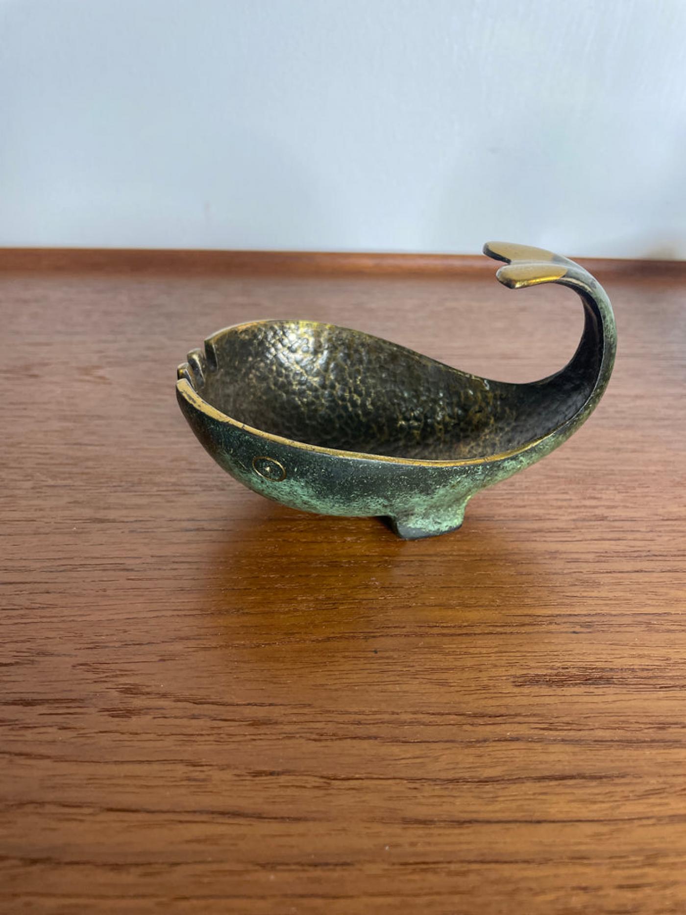 Maurice Ascalon - Pal-Bell Whale Brass and Enamel Ashtray/Catchall by ...