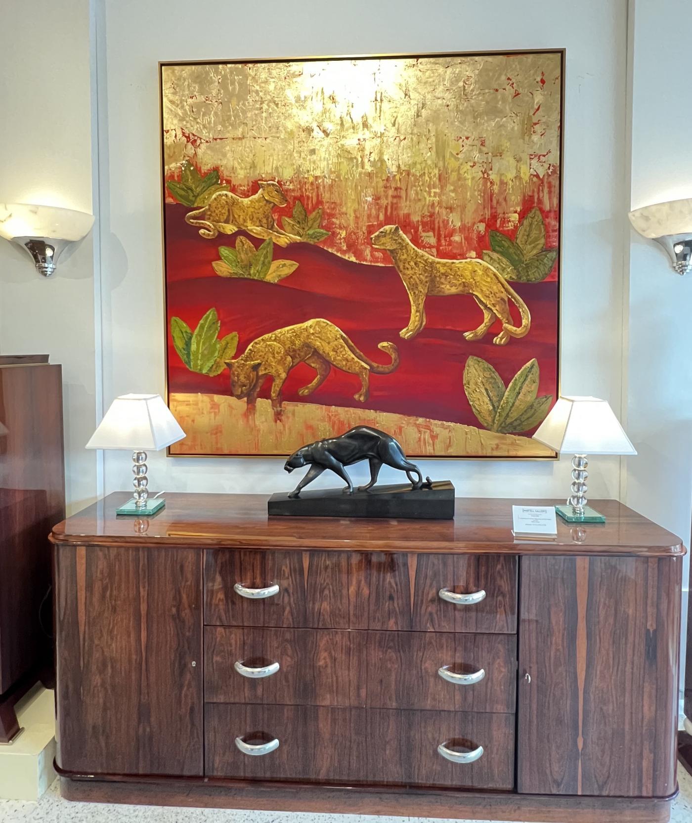 Maurice Gaston Elie Joseph Prost - Art Deco Sculpture "La Panthère" by ...