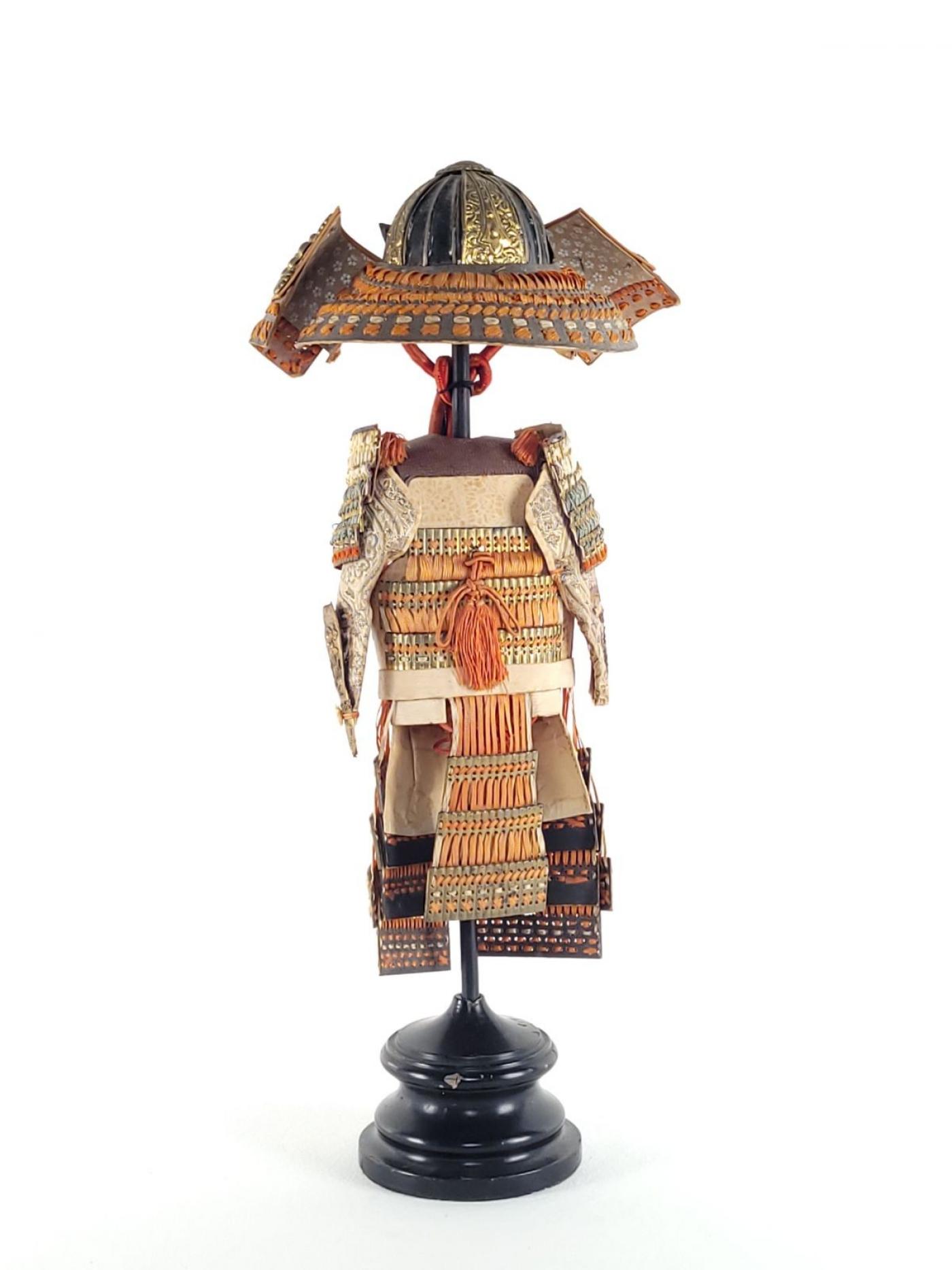 Meiji Period Partial Miniature Samurai Armor and Weapons Set, late 19th ...