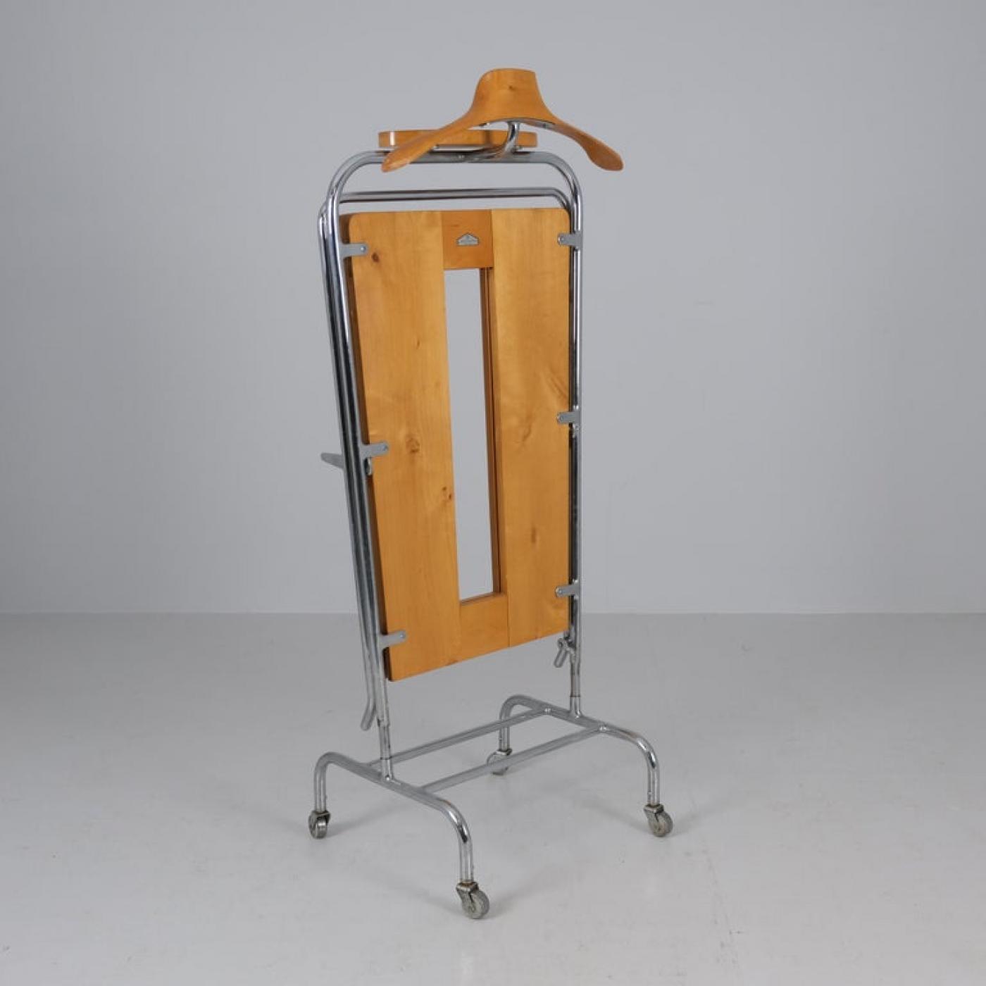 Merivaara Valet Stand & Trouser Press in Birch and Tubular Steel ...