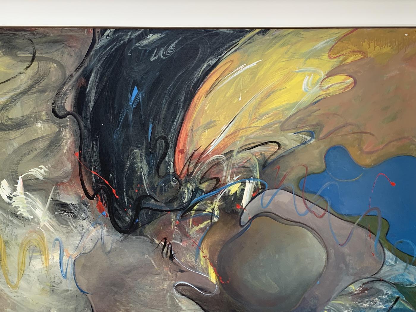 Merton D. Simpson - Large Abstract Painting by Merton D. Simpson