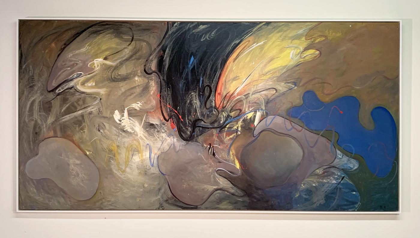 Merton D. Simpson - Large Abstract Painting by Merton D. Simpson