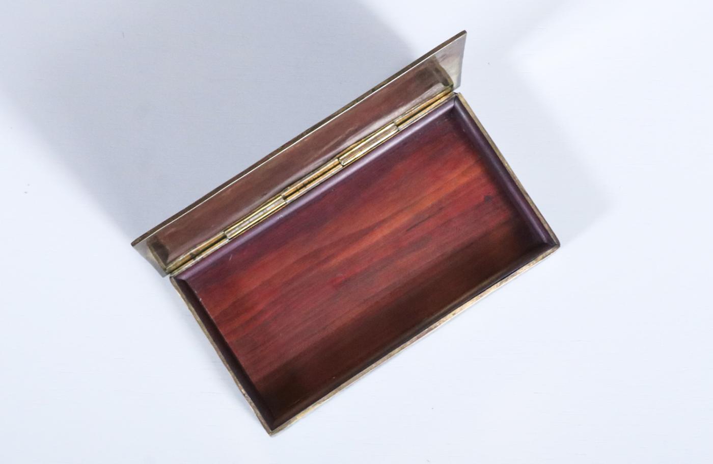 Mexican Modernist Mix Metals Tray Box by Los Castillos