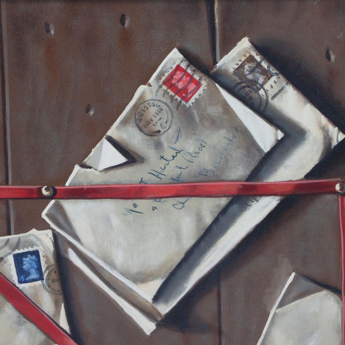 Mid 20th Century Jack J. Hartert Trompe l'Oeil Oil Painting