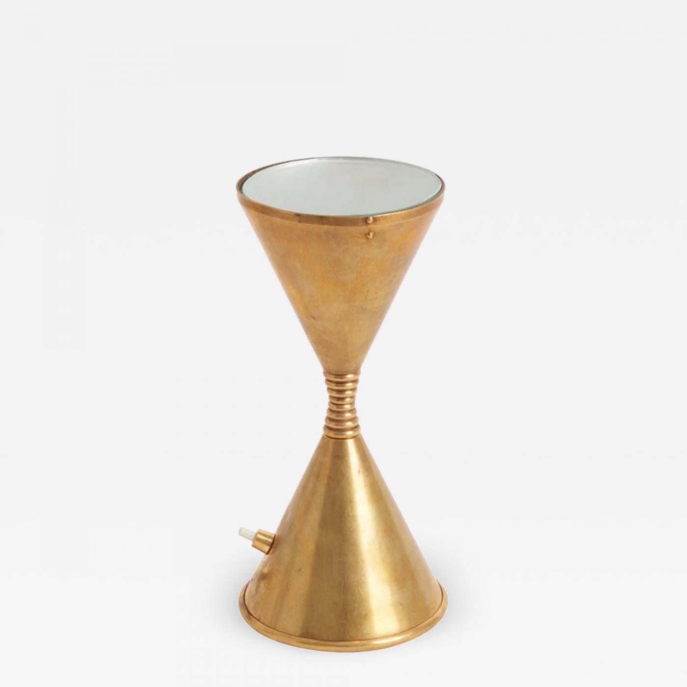 Mid-Century Brass Diabolo Lamp