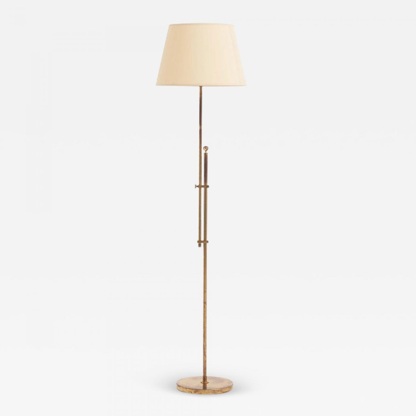 Mid-Century Brass Telescopic Floor Lamp