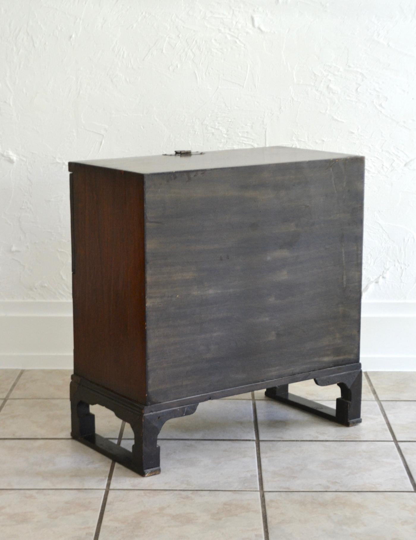 Mid-Century Campaign Style Side Table