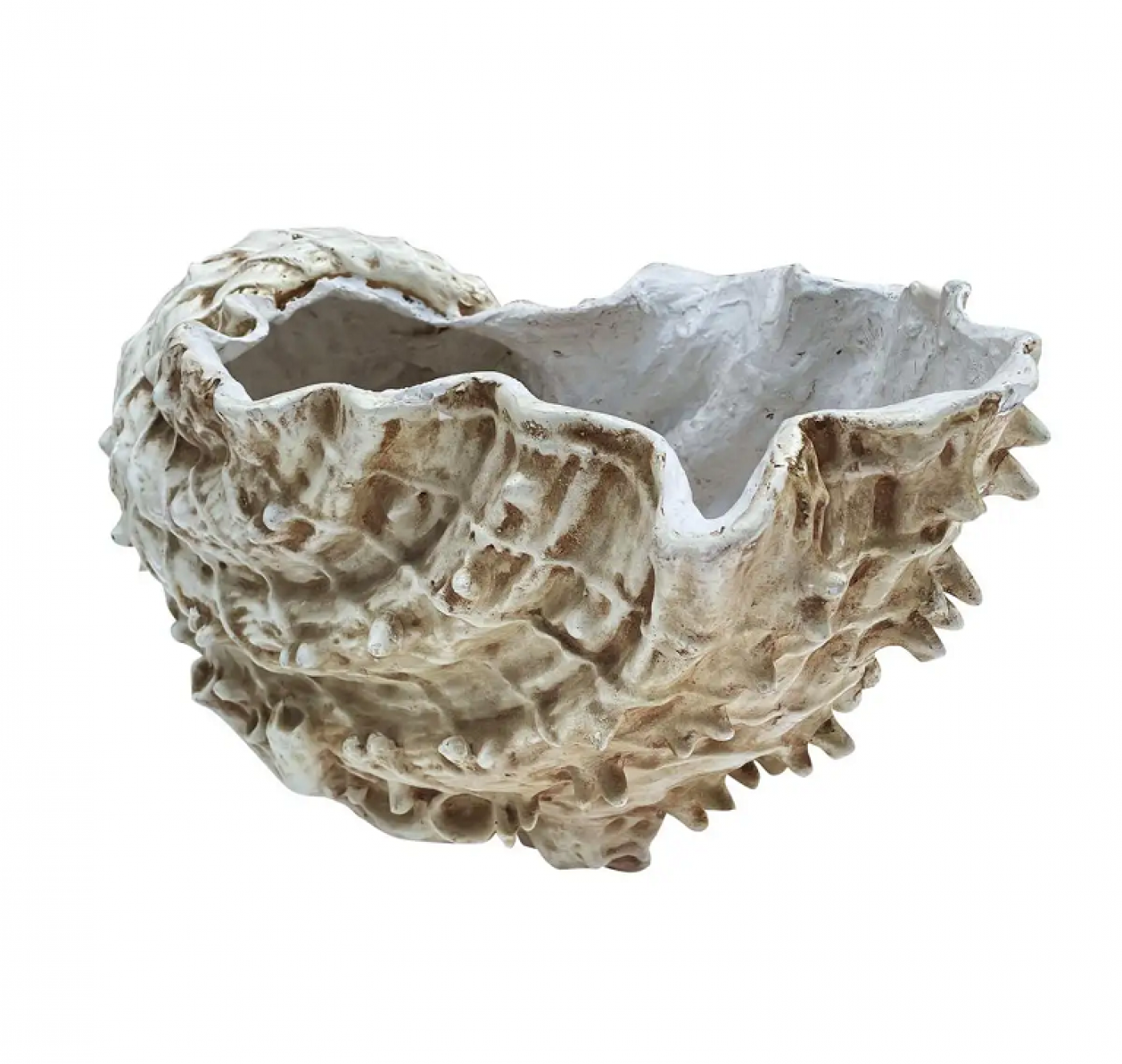 Mid Century Coastal Modern Large and Realistic Faux Seashell Sculpture