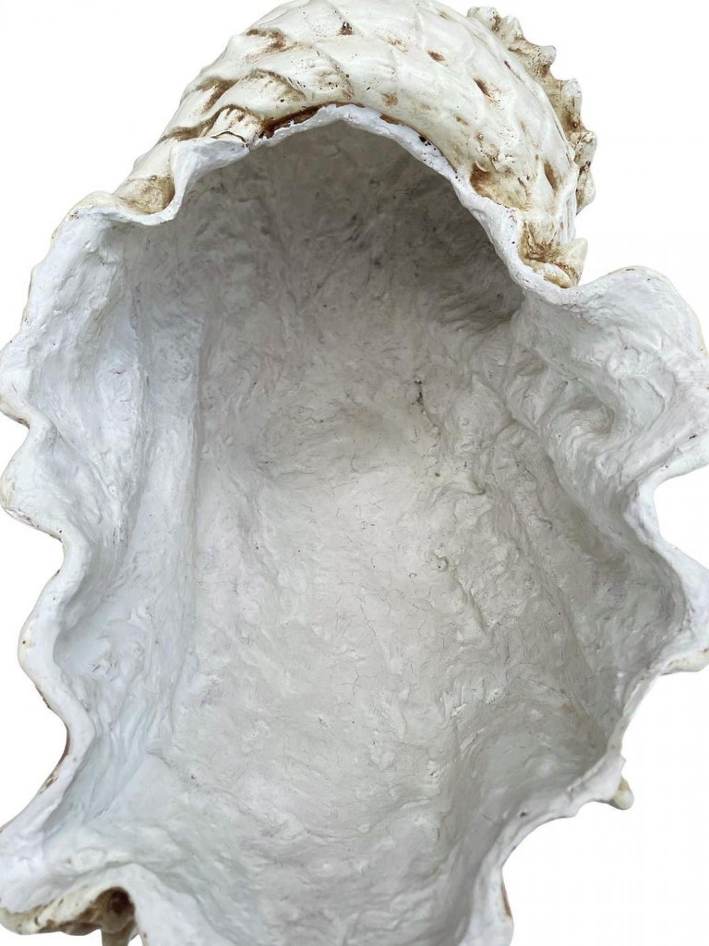 Mid Century Coastal Modern Large and Realistic Faux Seashell Sculpture