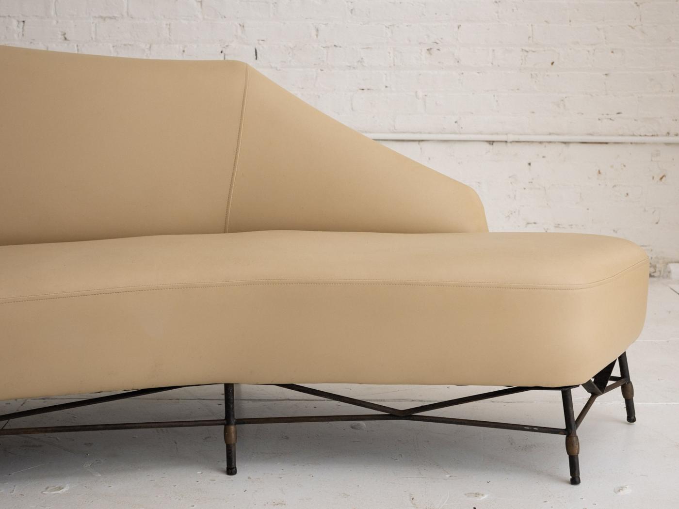 Mid Century Gothic Style French Chaise Sofa