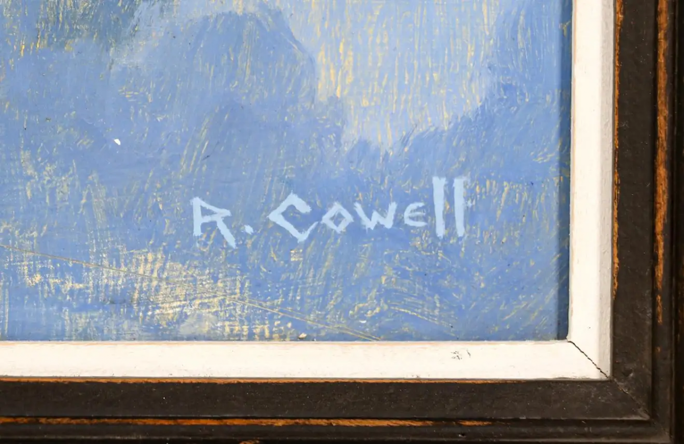 Richard Cowell - Mid-Century Modern Abstract Blue Painting by Richard ...