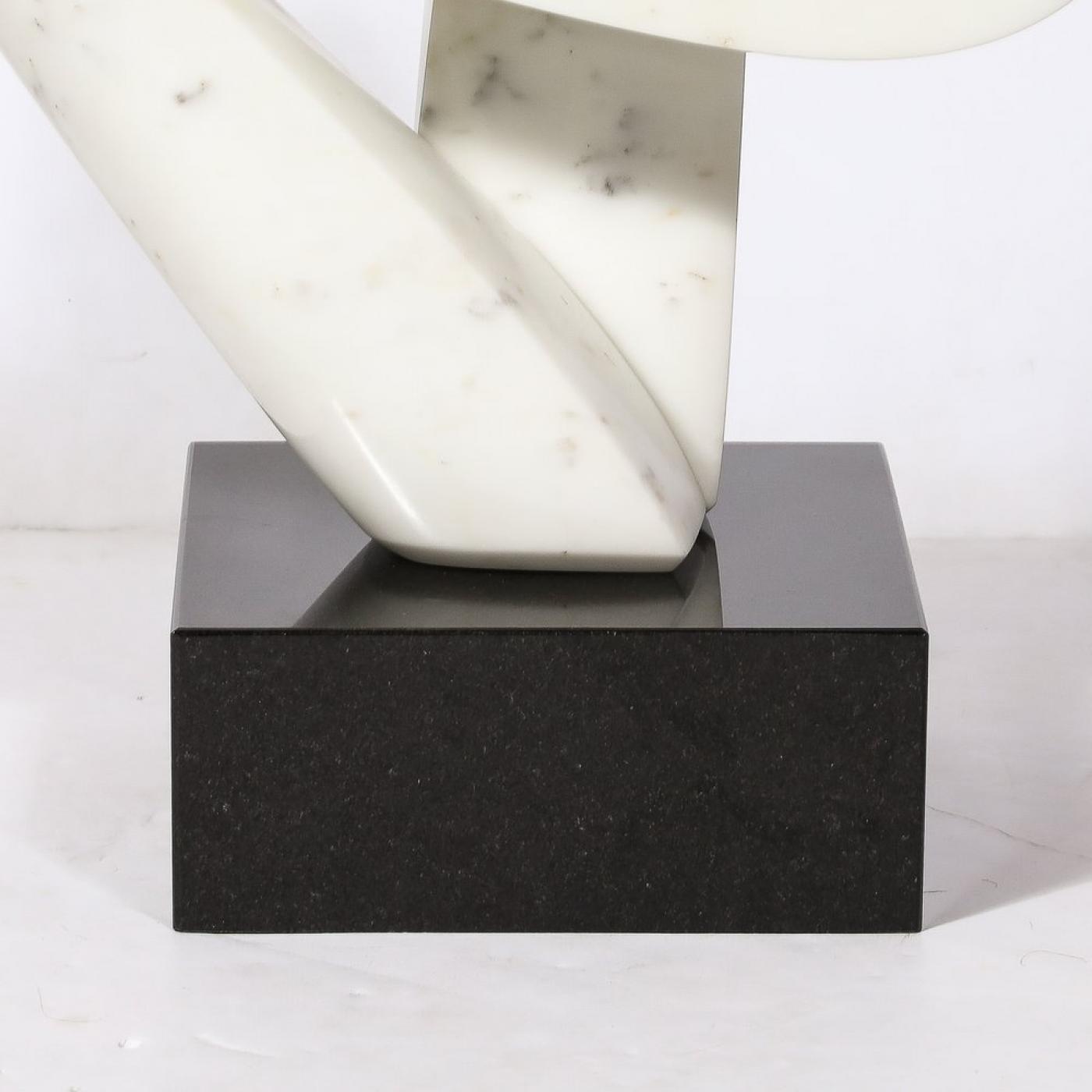 Mid-Century Modern Carrara Marble Abstract Sculpture