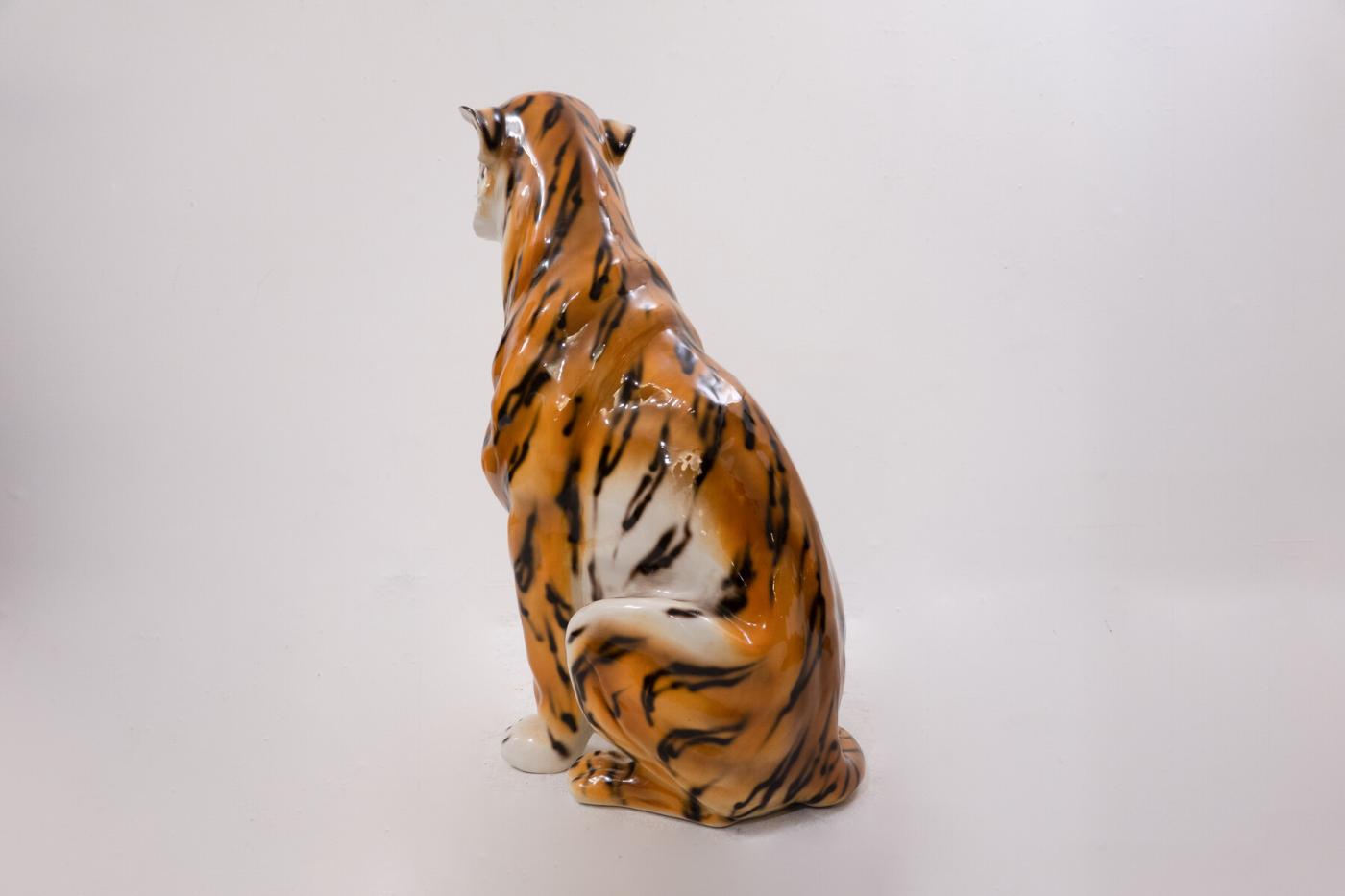 Mid Century Modern Ceramic Tiger
