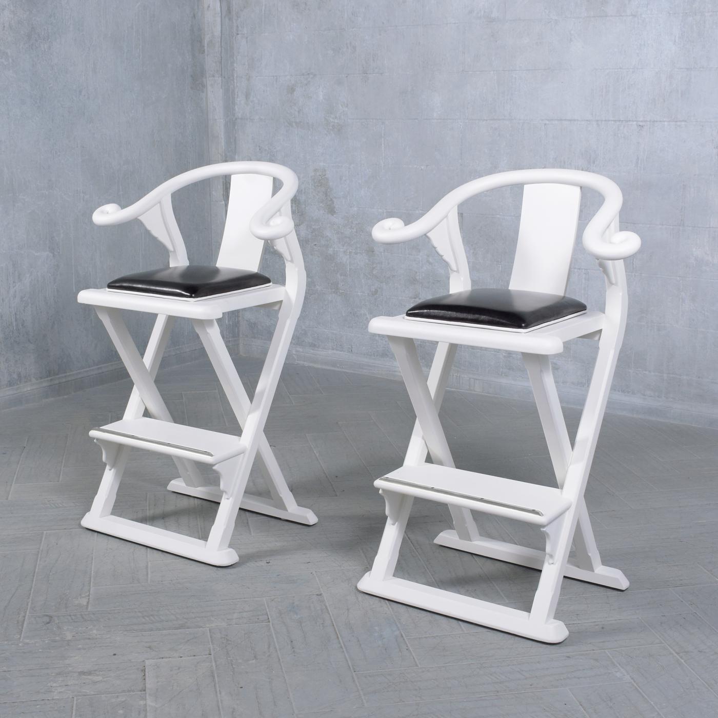 Mid-Century Modern Counter Bar Stools