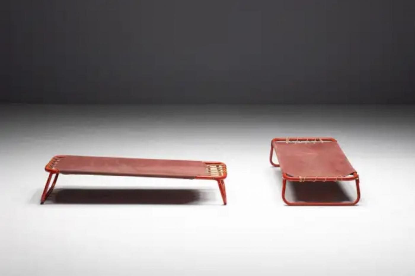 Mid-Century Modern Folding Sunbeds, 1970s