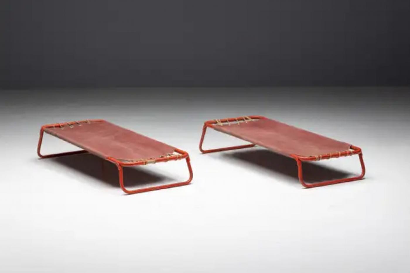 Mid-Century Modern Folding Sunbeds, 1970s