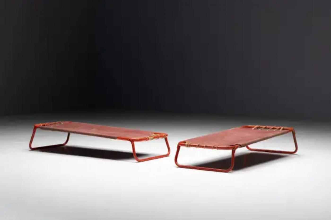 Mid-Century Modern Folding Sunbeds, 1970s